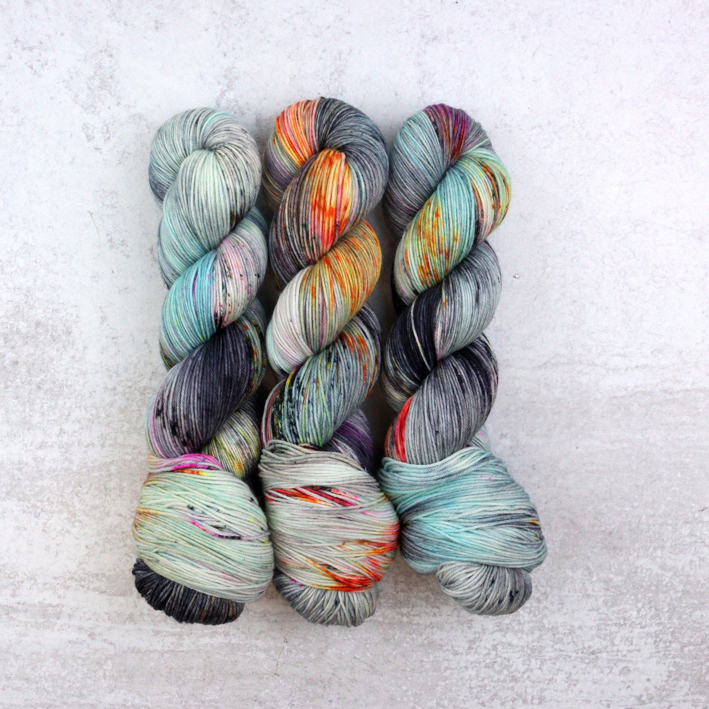 Spaced Out Hand-Dyed Merino Sock Yarn | Superwash Fingering Weight ...